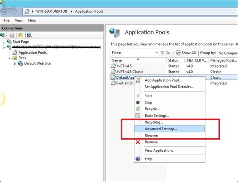 enable 32 bit application support in internet information services