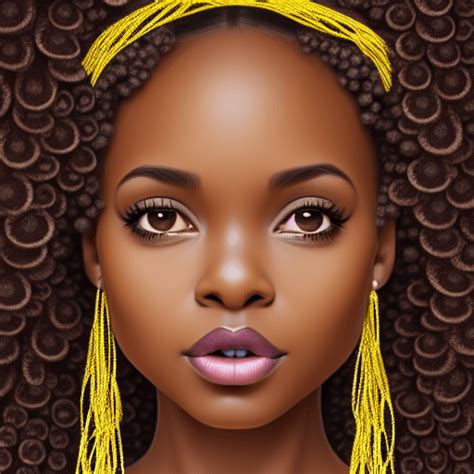 Beautiful Realistic 4k Dark Brown Skin Melanin Woman Disney Princess