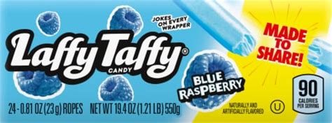 Laffy Taffy® Blue Raspberry Ropes Candy Box 24 Ct 0 81 Oz Frys