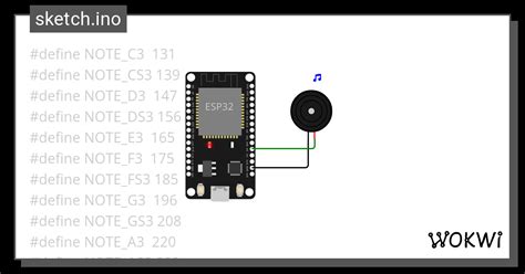 Tone Melody Wokwi Esp32 Stm32 Arduino Simulator