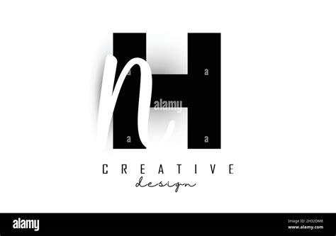 Letters Hn Logo With A Minimalist Design Letters H And N With