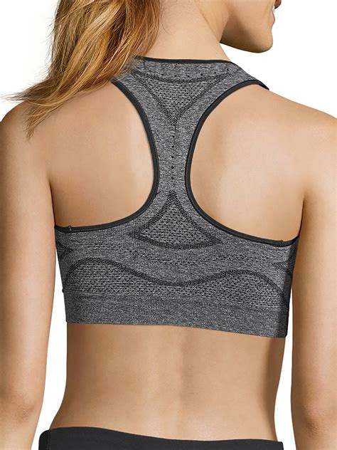 Hanes Sport Womens Seamless Racerback Sports Bra