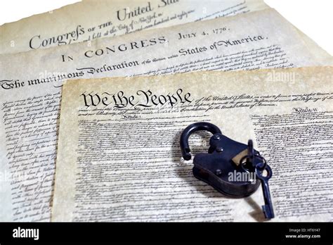 Us Constitution Declaration Of Independence Bill Of Rights With An