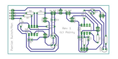 pcb layout of water level indicator with alarm pcb circuits