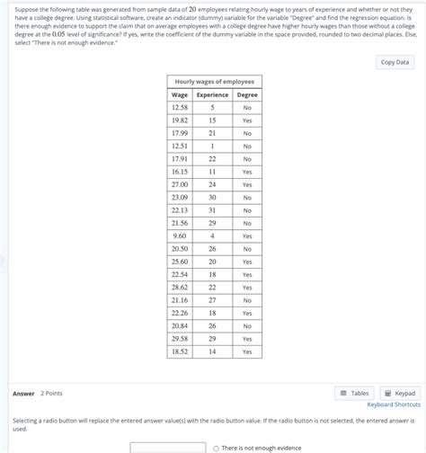 Solved Suppose The Following Table Was Generated From Sample