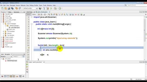 31 use scanner to put array elements youtube