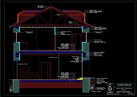 house building cross section autocad drawing dwg file cadbull