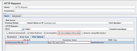 zipfile how to send zipped json inputs in jmeter post request