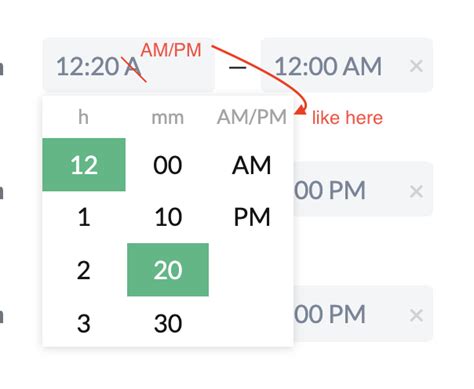 a dropdown time picker hour minute second for vue 2 x with flexible