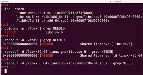 different commands to find out all shared libraries used by application