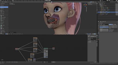 blender character head model cg cookie