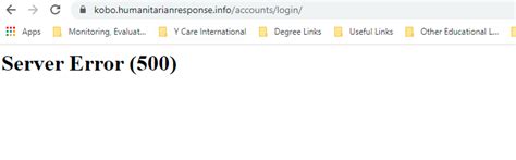 error 500 server error account issues