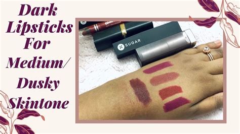 Top 5 Dark Lipsticks For Medium Dusky Skintone Dark Shade Drugstore