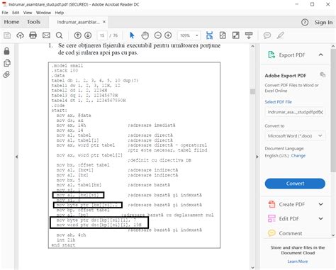 assembly [bx][si] and mov byte ptr how does it work