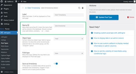 unable to display date timestamp field in the admin filters