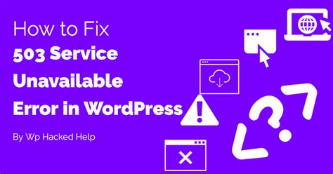 how to fix error 503 the service is unavailable wordpress
