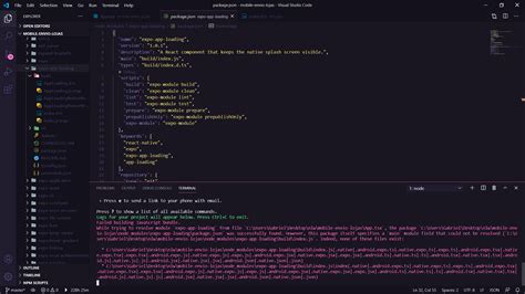 failed building javascript bundle expo app loading