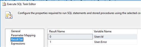 sql server ssis 2008 getting execute sql task to update data with