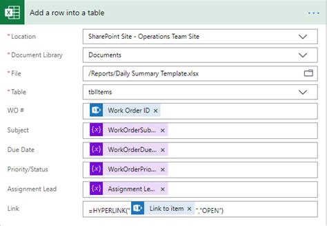 link to item after get file properties only from power platform