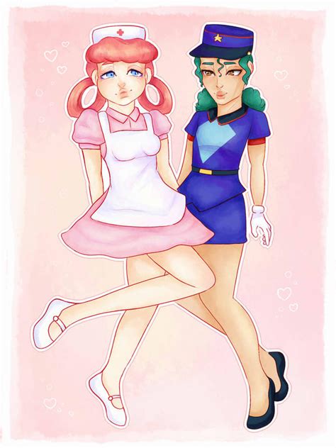 Nurse Joy And Officer Jenny By Asterbun On Deviantart