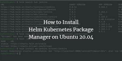 how to install helm kubernetes package manager on ubuntu 20 04