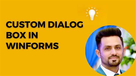 how to create custom dialog box using c youtube
