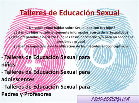 Talleres De Educación Sexual Psico Sexo Blog