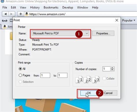 how to convert or save webpage as a pdf