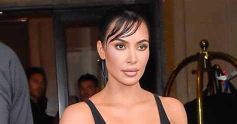 Kim Kardashian Took On The Visible Thong Trend In A Spicy Cut Out Dress