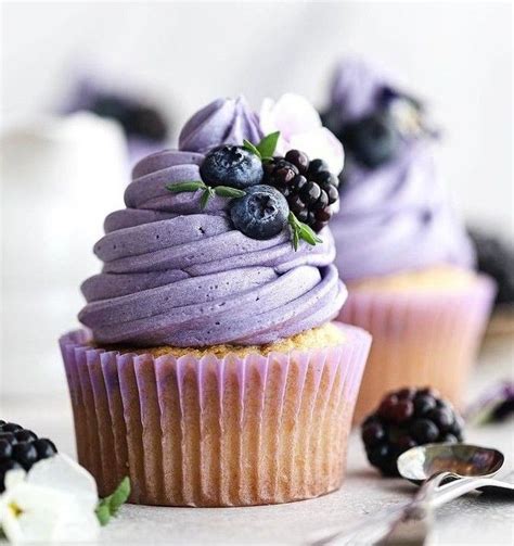 Lemon Cupcakes With Fresh Blueberry Buttercream Artofit