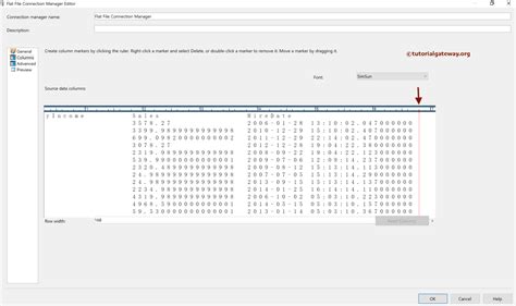 ssis load fixed width flat file data to sql server