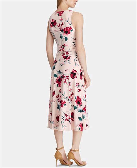 Lauren Ralph Lauren Floral Surplice Jersey Dress Macys