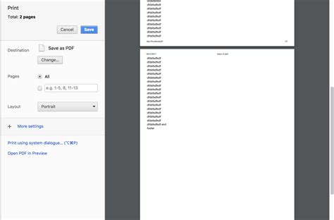 css how to print a html page with header and footer on all pages