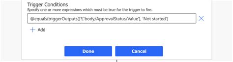 a simple way to create a trigger condition in power automate