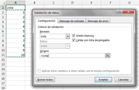 validaciÓn de datos en excel siempre excel