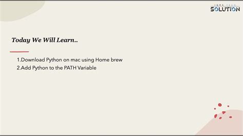 how to install python on mac os and add to the path variable python