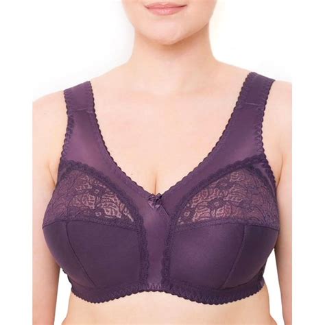 Wireless Plus Size Bra Wide Strap Unlined Minimizer Full Coverage 36 38