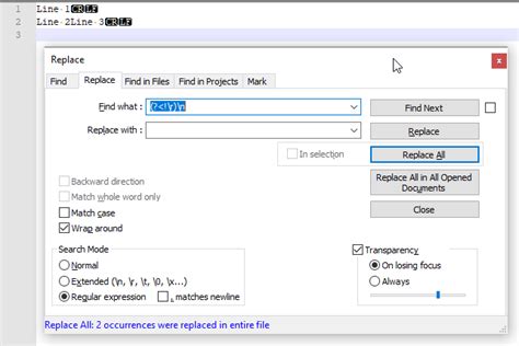 replace carriage return in wordpad printable templates