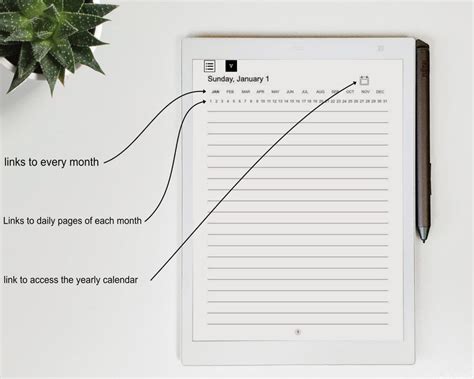 Supernote A5 A5x Templates 2023 Daily Journal Hyperlinked Etsy