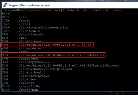 how to check file and folder disk space in linux