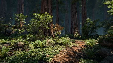 artstation redwood forest ue4 simon barle game environment