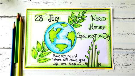 World Nature Conservation Day Drawing How To Draw World Nature