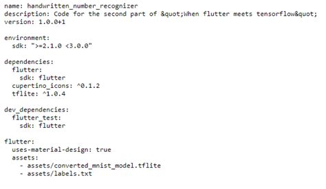 build a handwriting number recognition app using flutter