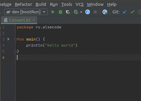 kotlin to java in intellij idea a alse code