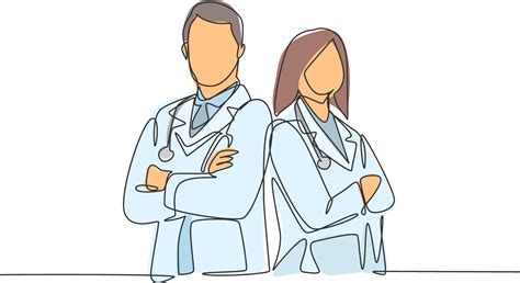 One Continuous Single Line Drawing Of Young Couple Male And Female