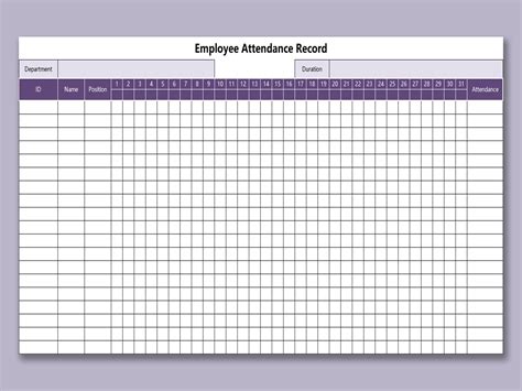 Employee Attendance Sheet 2024 Alyce Atalanta