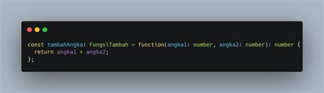 belajar typescript 33 mendeklarasikan fungsi sebagai tipe data