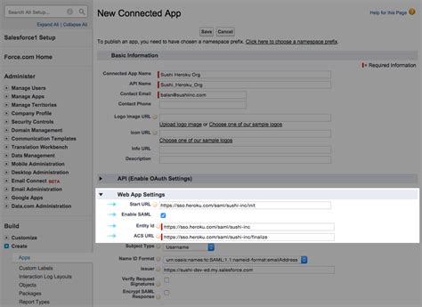 set up salesforce identity sso with heroku heroku dev center
