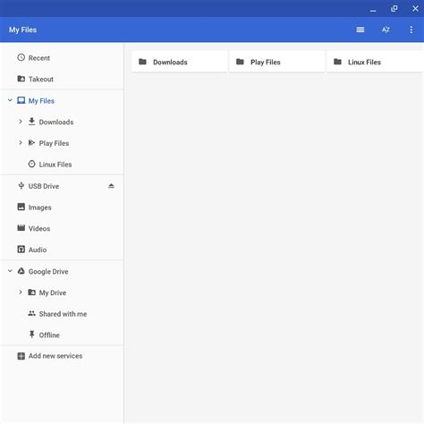 chrome os files app redesigned to support viewing of android and linux