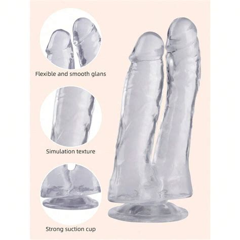 Godes Réalistes à Double Tête Pénis Mous Pour Jeu Vaginal Et Anal